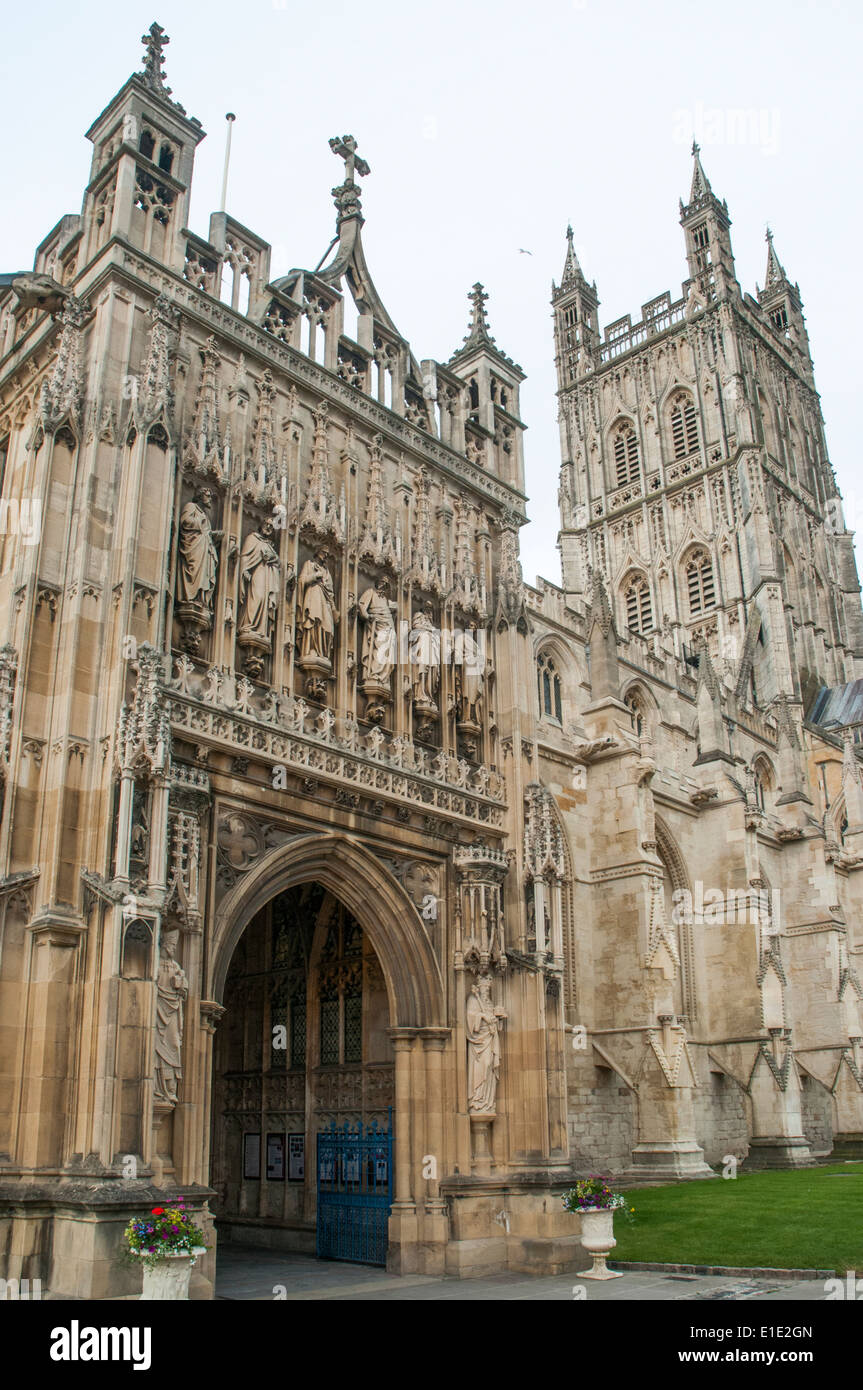 Gloucester Cathedral, England, founded as an Abbey in Saxon times Stock ...