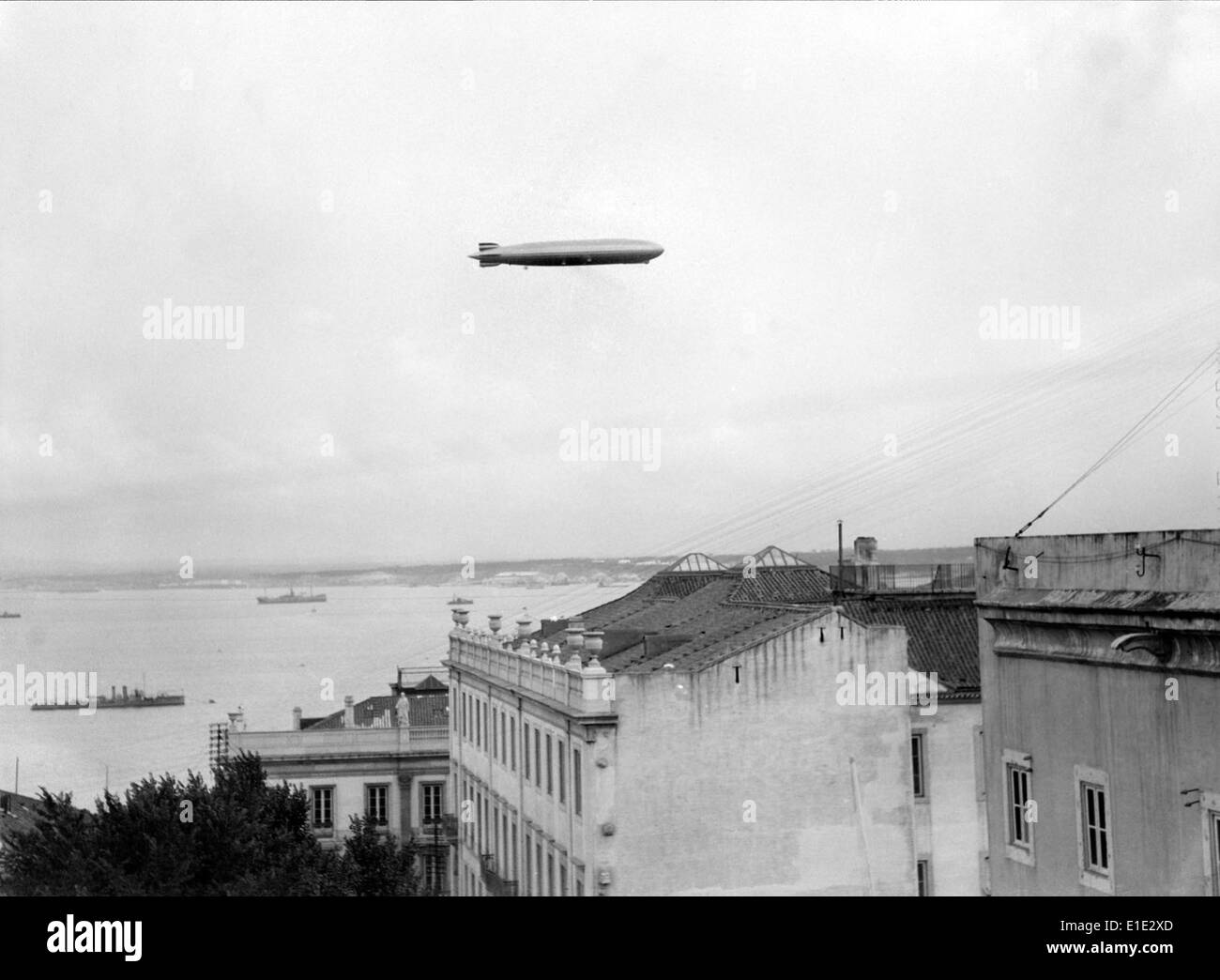 In 1930s Lisbon, the Zeppelin airship LZ 127, known as Graf Zeppelin ...