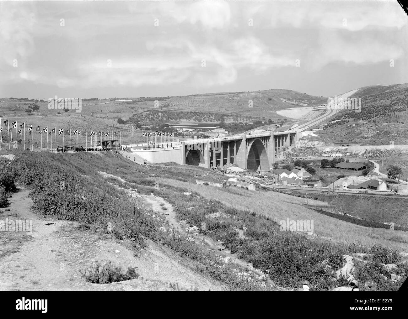 The Viaduto Duarte Pacheco is an important bridge in Lisbon, Portugal ...