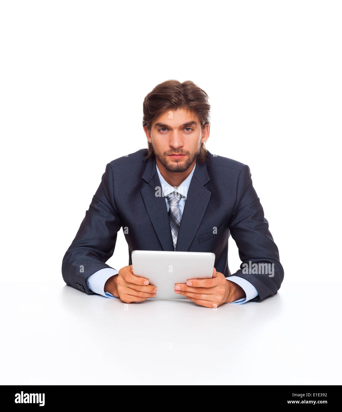 Upset businessman looking table hi-res stock photography and images - Alamy