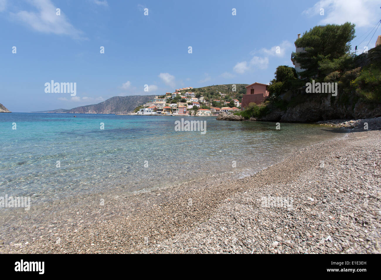Village of Assos, Kefalonia. Picturesque view of the village of Assos ...