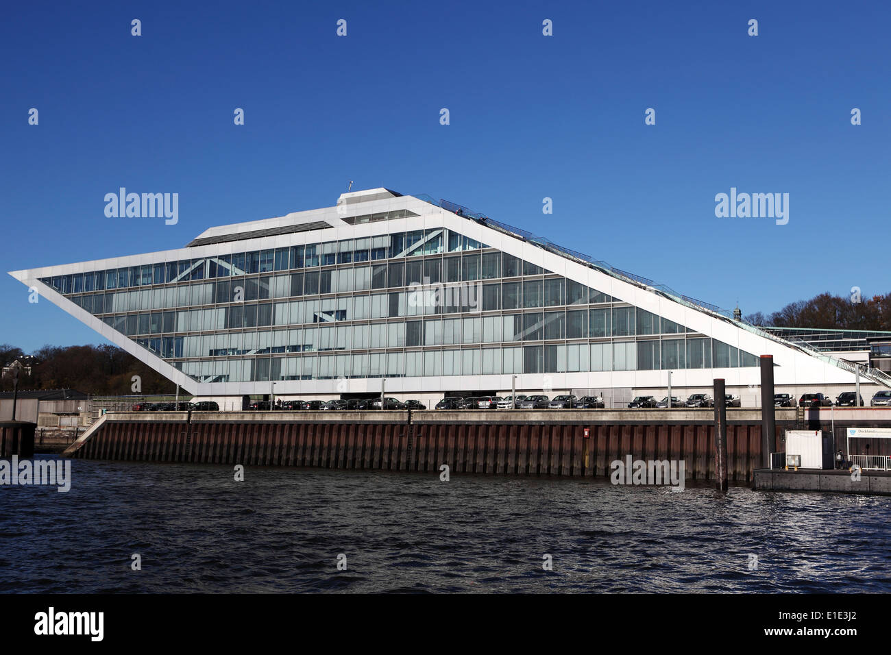 The Dockland building by the River Elbe in Hamburg, Germany Stock Photo ...