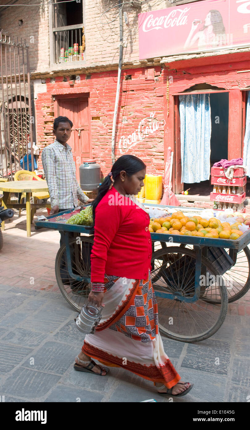 Street food vendors in Patan city in Nepal Stock Photo - Alamy