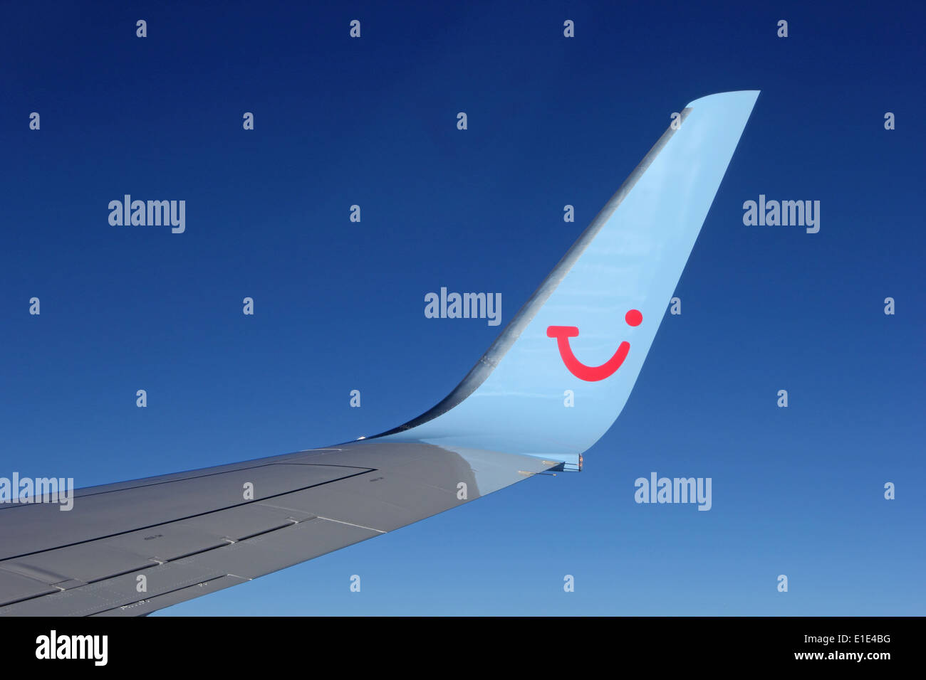 Tui symbol on wingtip of Thomson airliner Stock Photo - Alamy