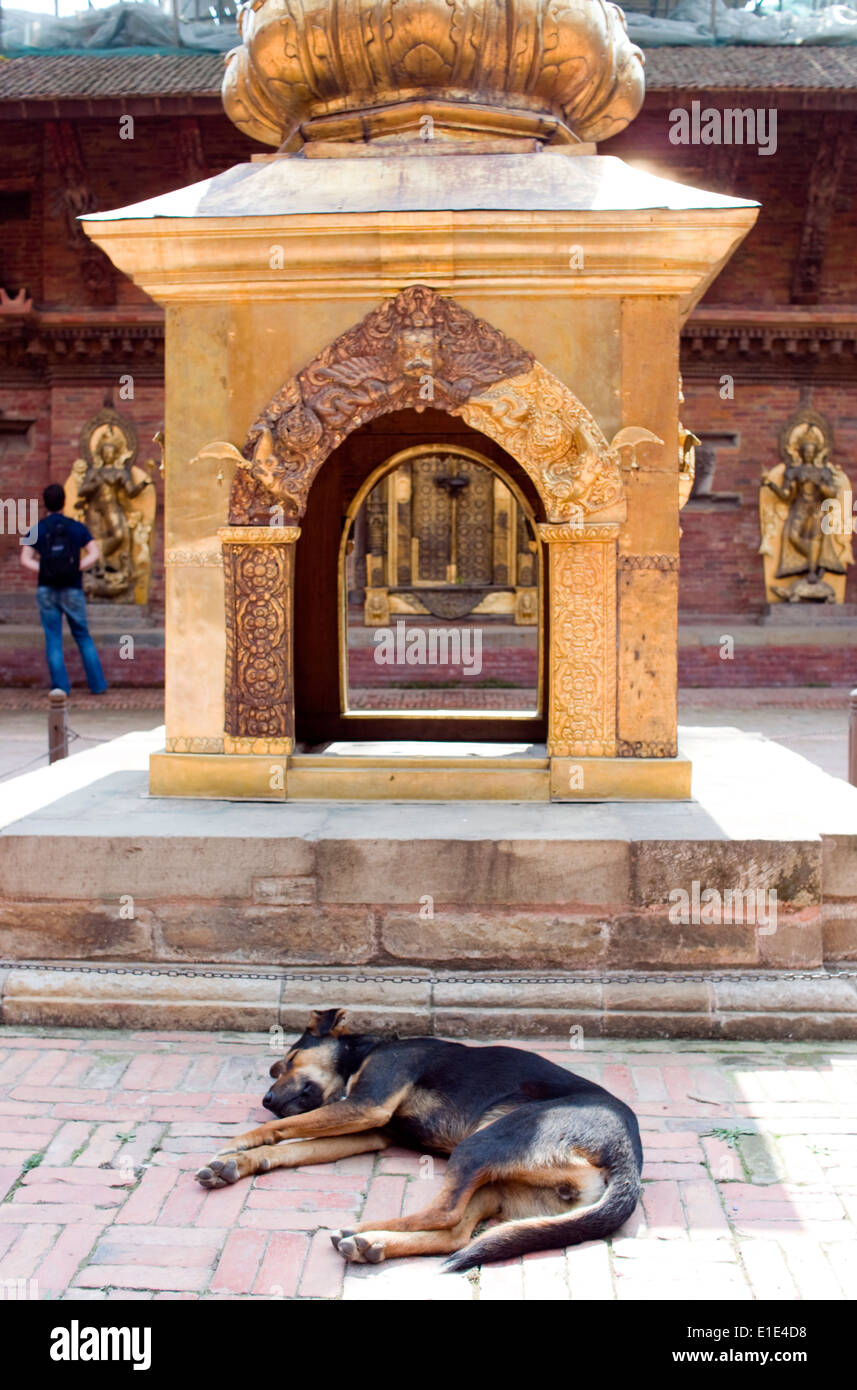 Street in Patan, Nepal Stock Photo - Alamy