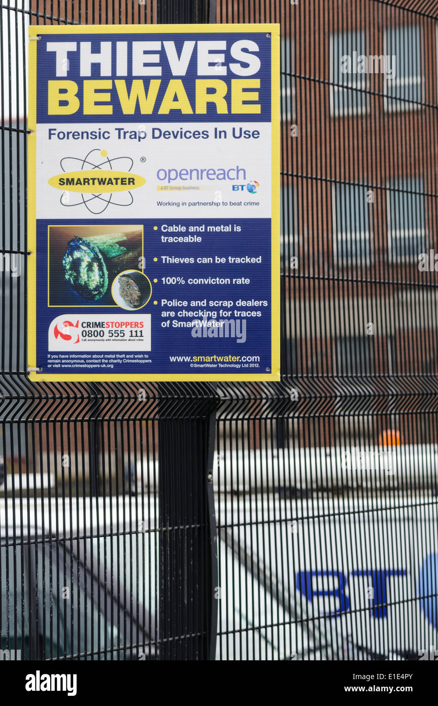 Warning To Thieves Sign High Resolution Stock Photography and Images ...