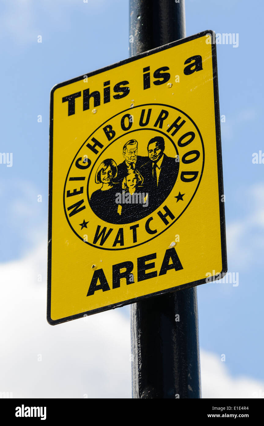 Sign in a Neighbourhood Watch area Stock Photo - Alamy