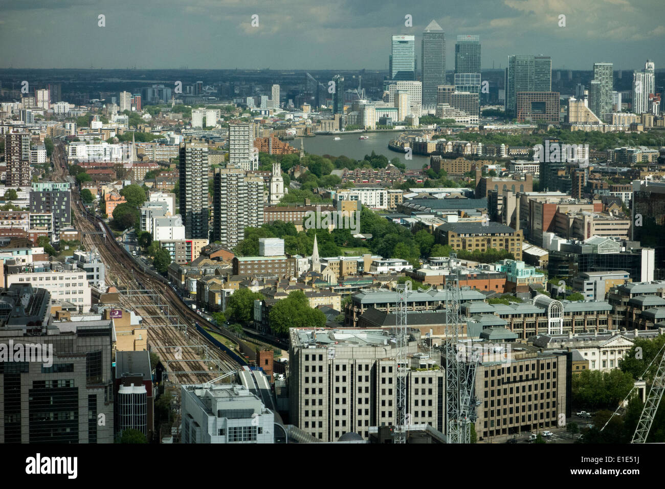 Aerial photo of canary wharf hi-res stock photography and images - Alamy