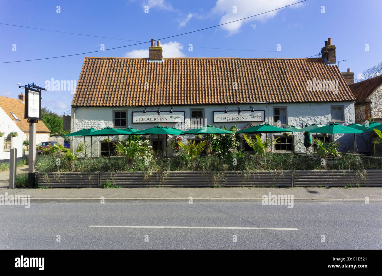 The 17th C Chequers Inn at Thornham in Norfolk, now owned by famous ...
