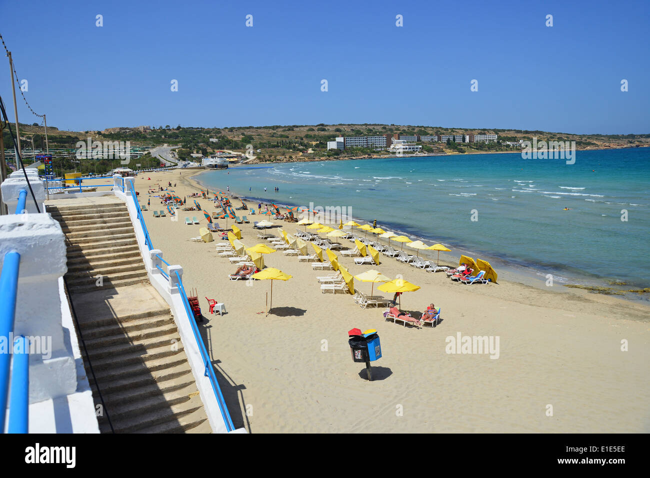 Beach view, Ghadira Bay, Mellieħa (il-Mellieħa), Northern District ...