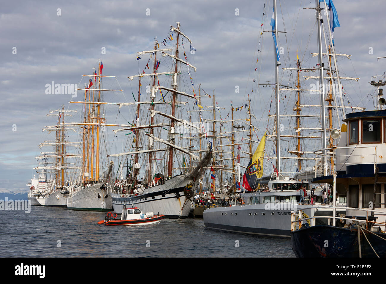 latin american navy sail training ships moored in Ushuaia Argentina ...