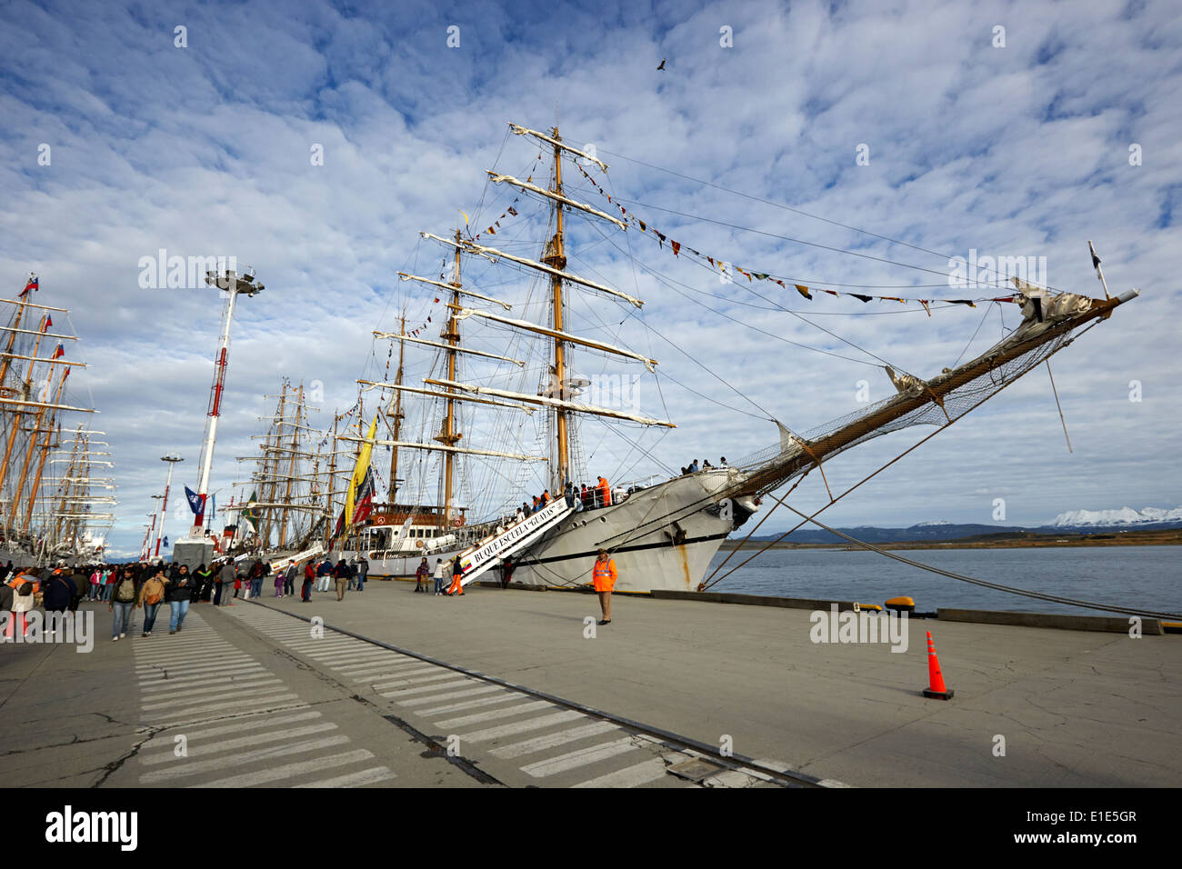 ecuadorian navy guayas sail training ship moored in Ushuaia Argentina ...