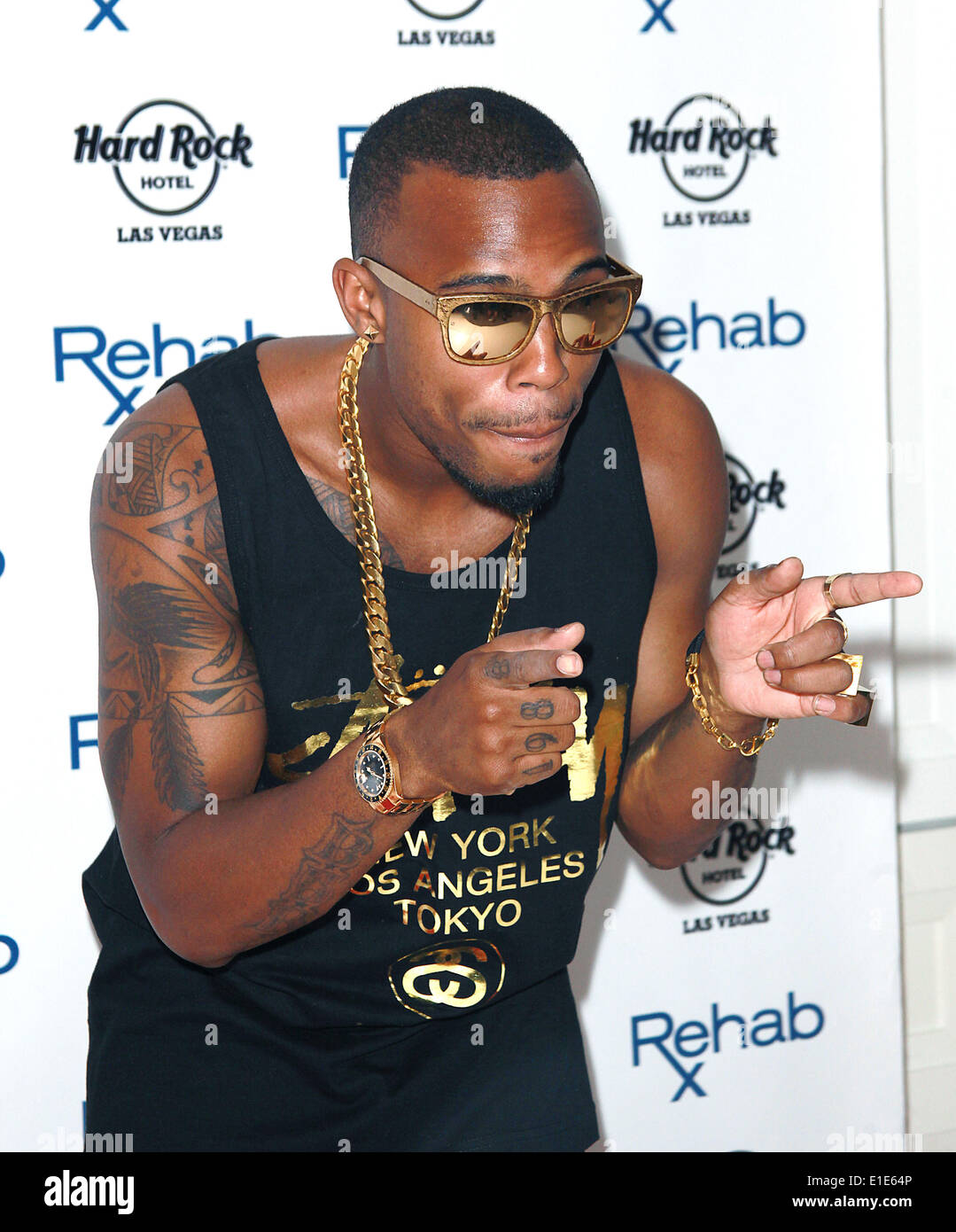 Las Vegas, Nevada, USA. 1st June, 2014. Rapper/songwriter B.o.B arrives ...