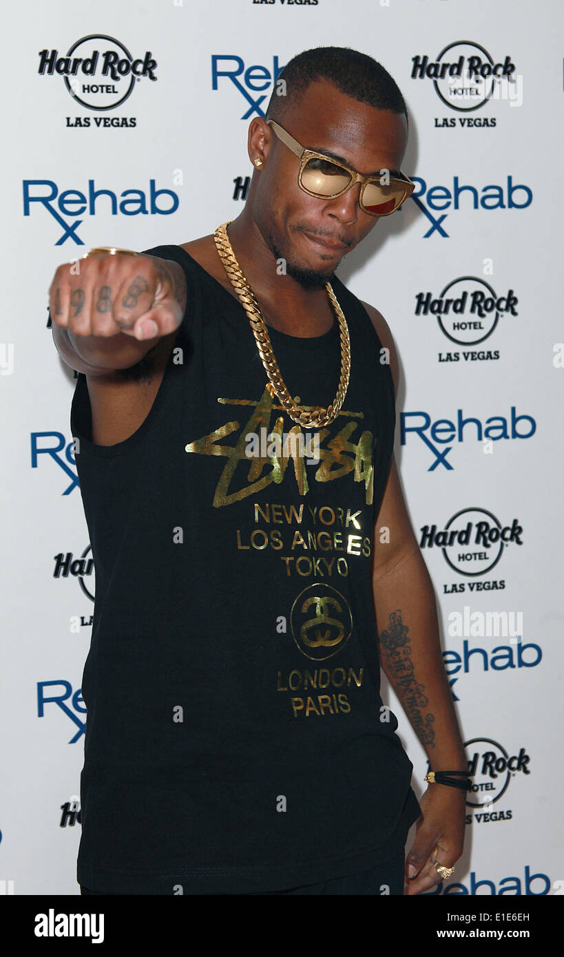Las Vegas, Nevada, USA. 1st June, 2014. Rapper/songwriter B.o.B arrives ...