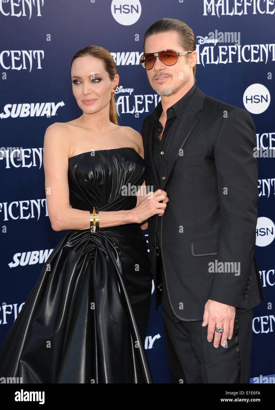 Hollywood, California, USA. 28th May, 2014. Angelina Jolie & Brad Pitt ...