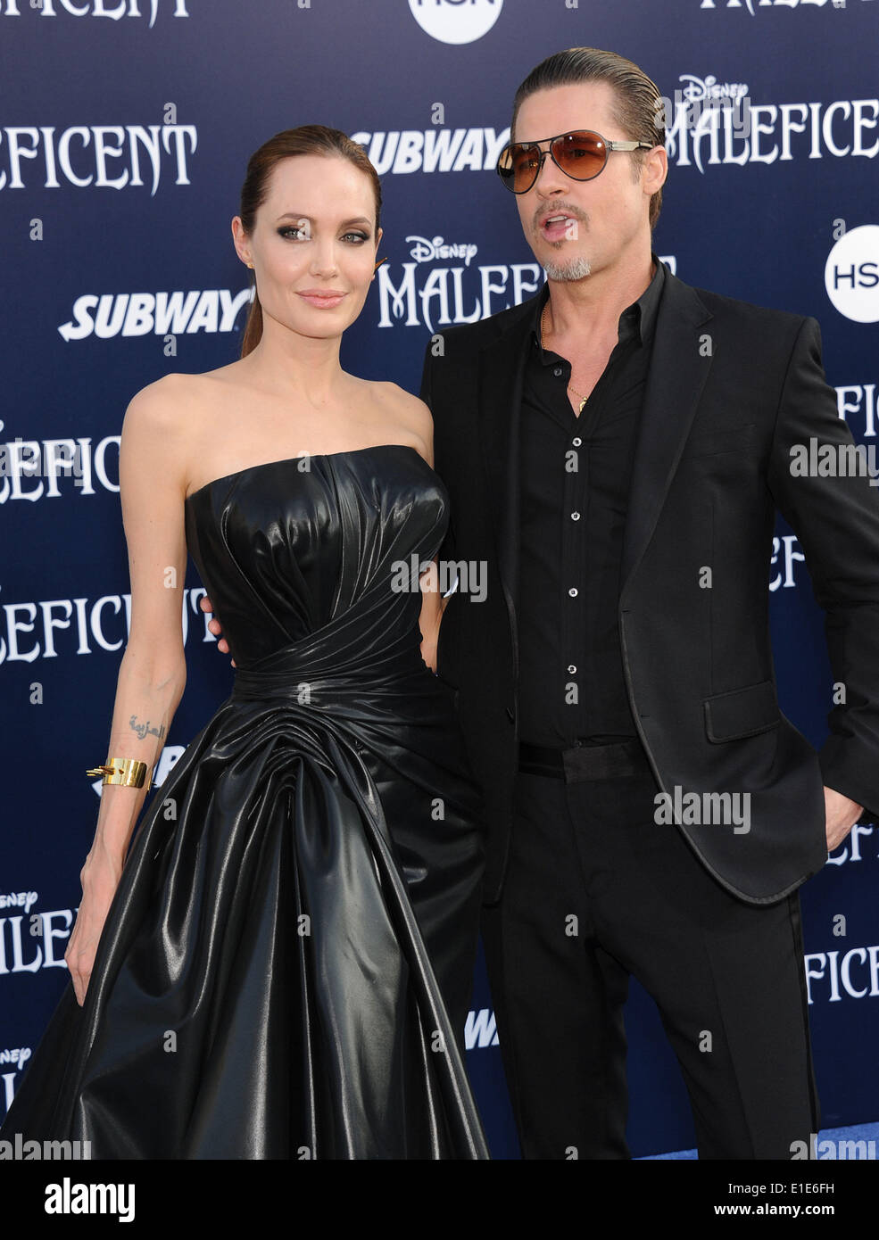 Hollywood, California, USA. 28th May, 2014. Angelina Jolie & Brad Pitt ...