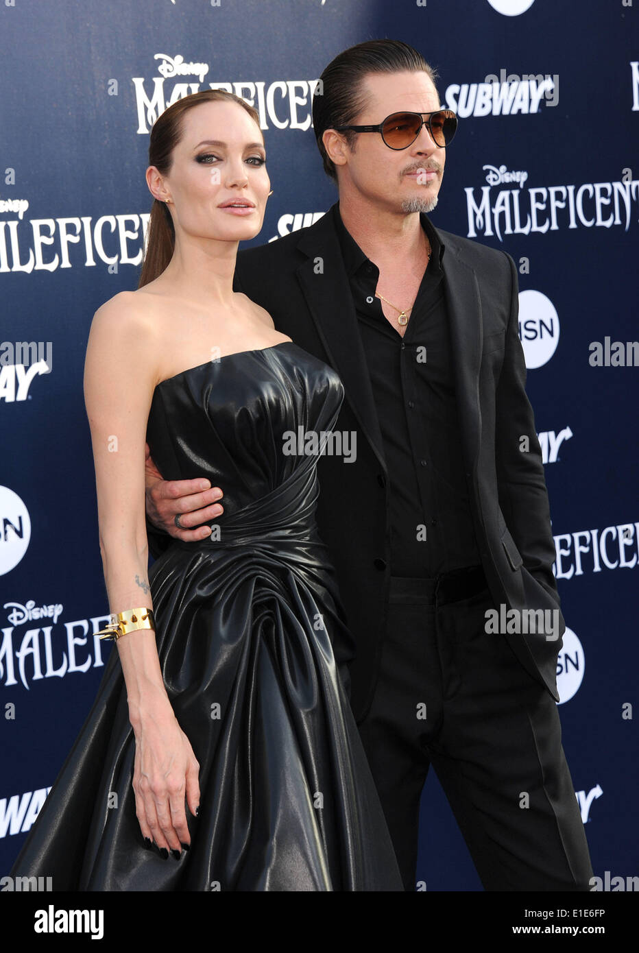Hollywood, California, USA. 28th May, 2014. Angelina Jolie & Brad Pitt ...