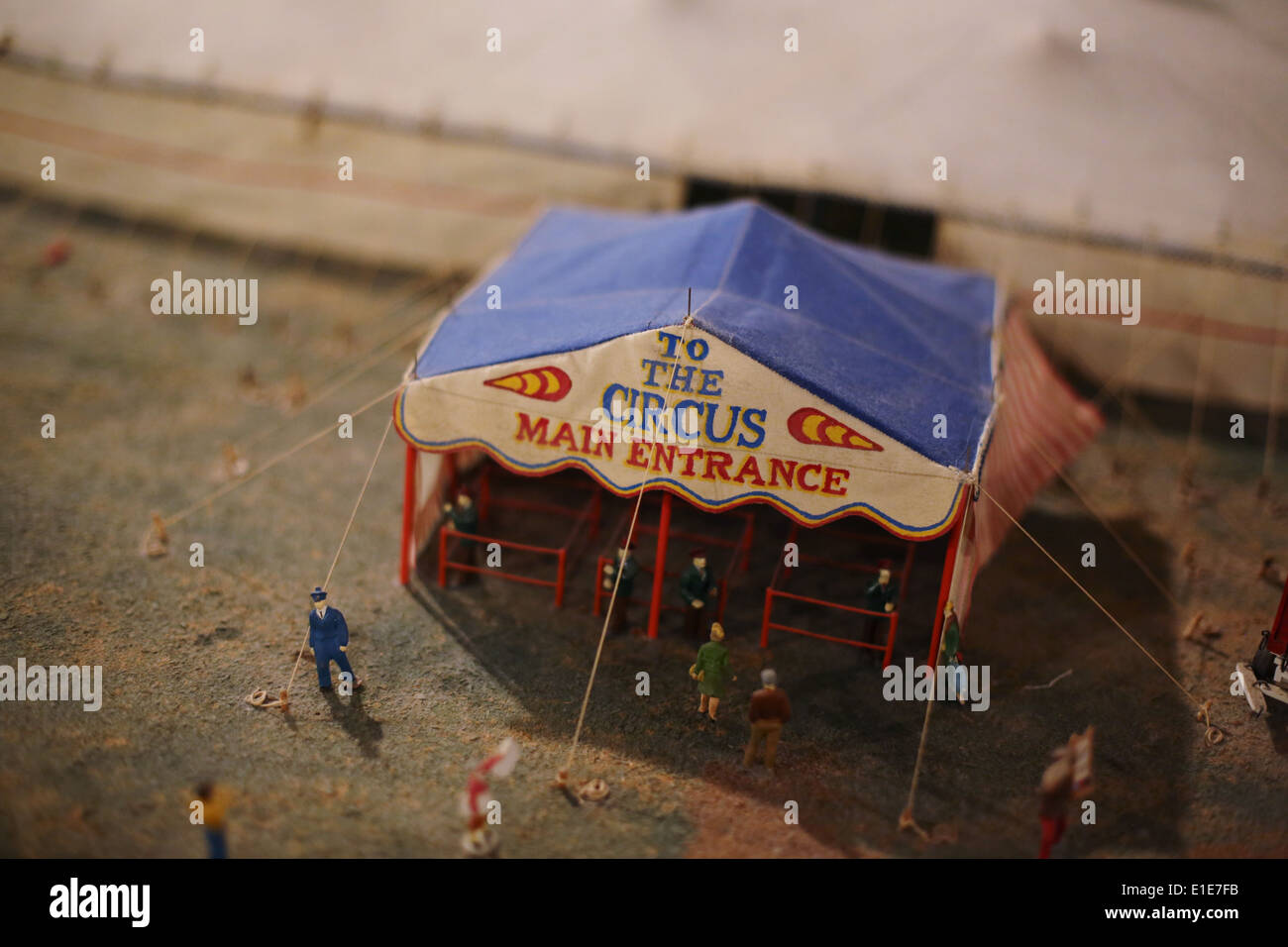 A miniature replica of a circus, on display at the Ralph Foster museum ...