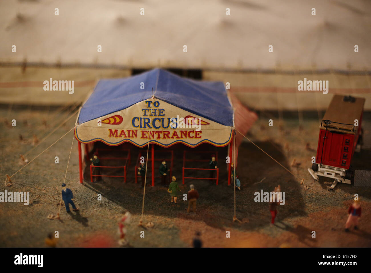 A miniature replica of a circus, on display at the Ralph Foster museum ...