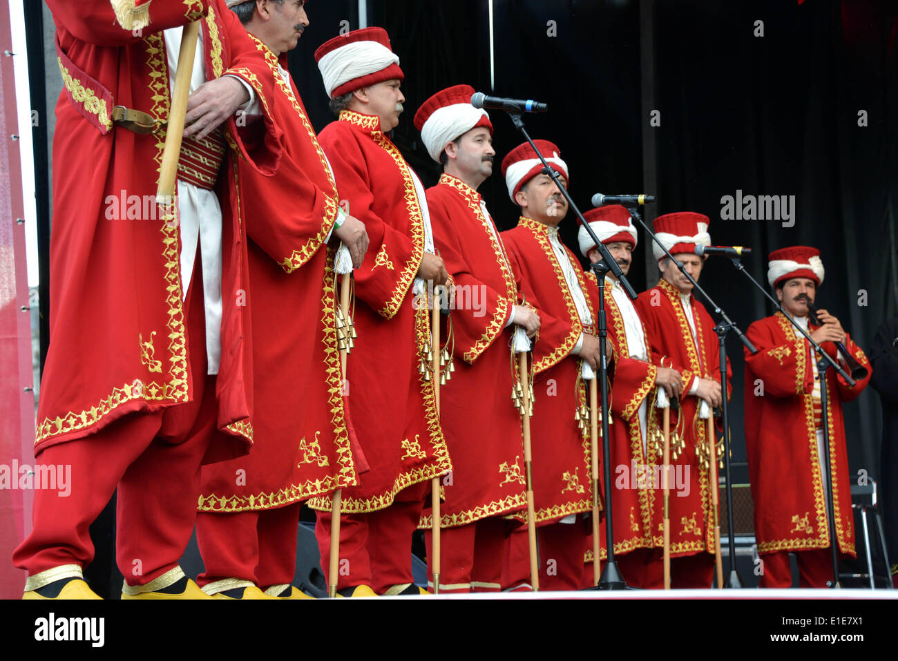 London, UK. 1st June 2014 : Ottoman marching band at Turkish in London ...