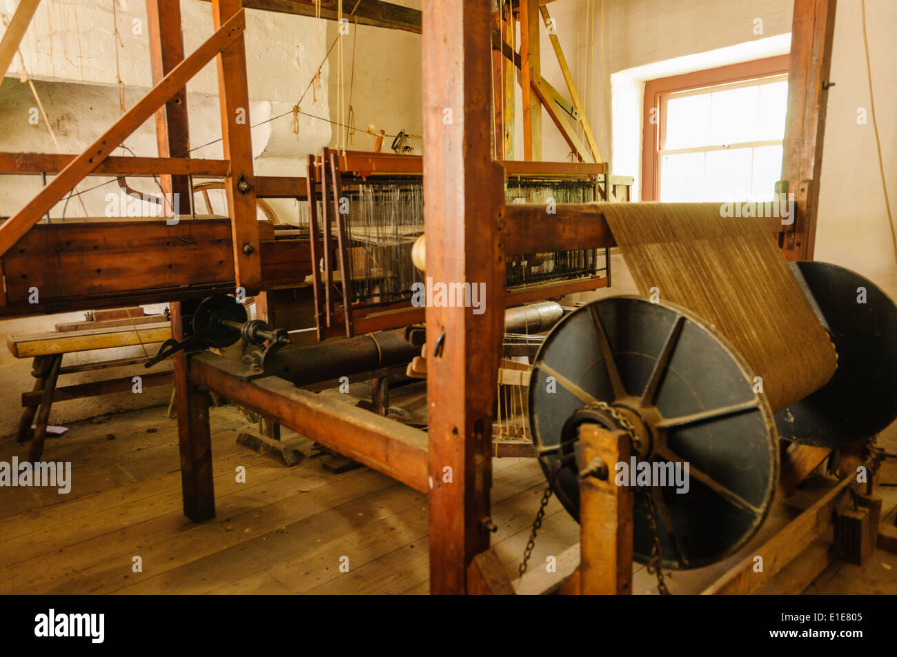 A traditional weaving loom from the 19th Century Stock Photo - Alamy