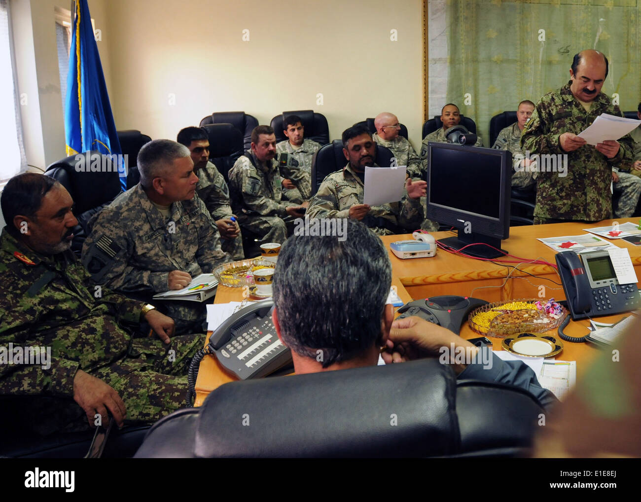 From left, Afghan National Army Maj. Gen. Abdul Khaliq, the commander ...