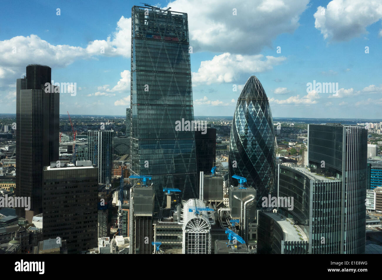 Central London aerial City of London, Gherkin, Cheese Grater, lloyds ...