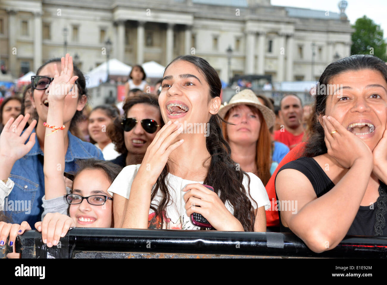 London, UK. 1st June 2014 : Attends screaming at the live performances ...