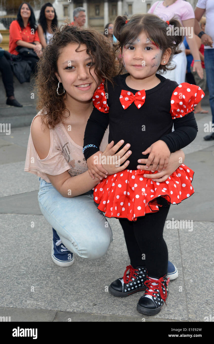 London, UK. 1st June 2014 : Sisters poses for a photo at the Turkish ...