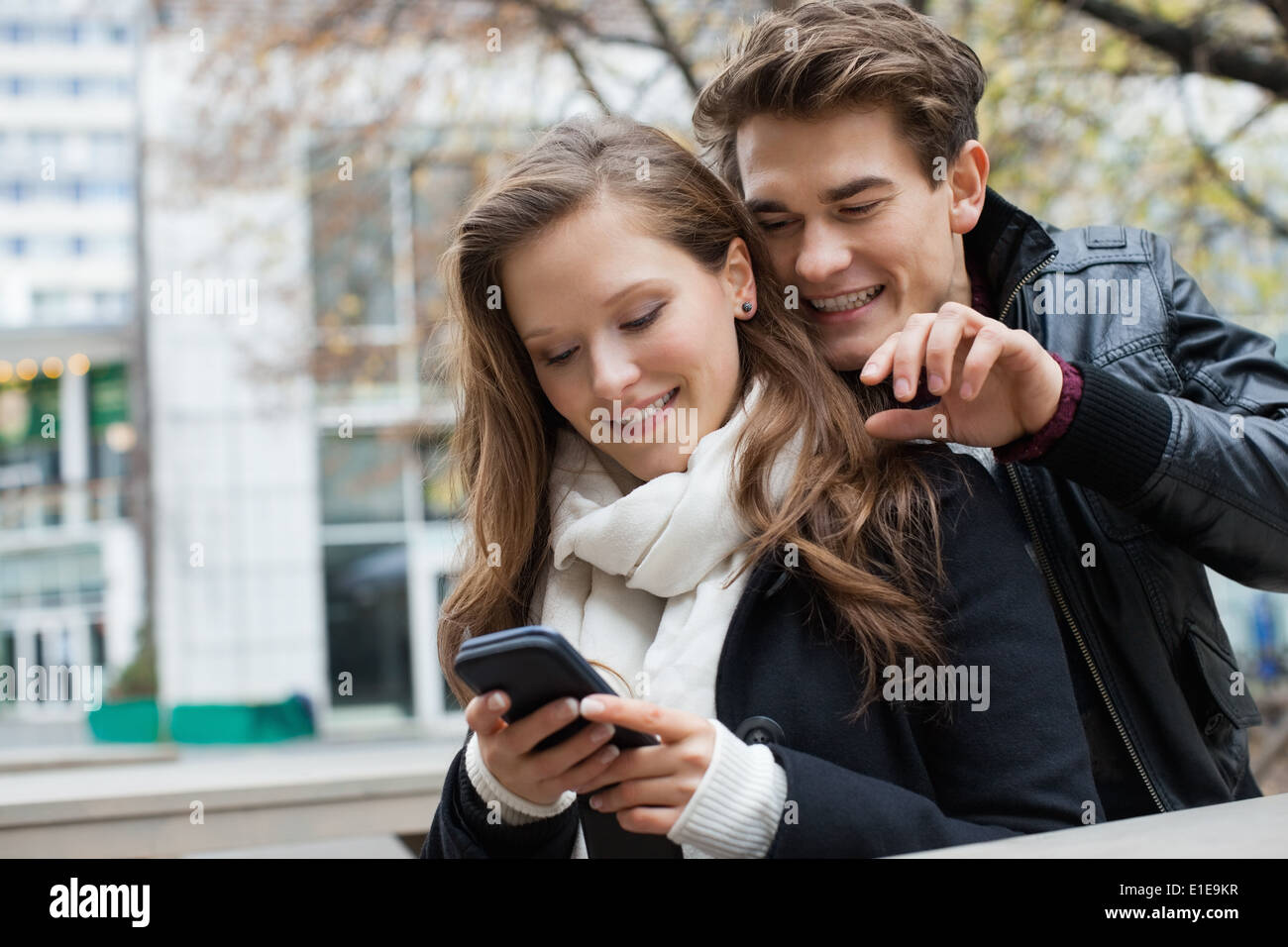 Couple in warm jackets hi-res stock photography and images - Alamy