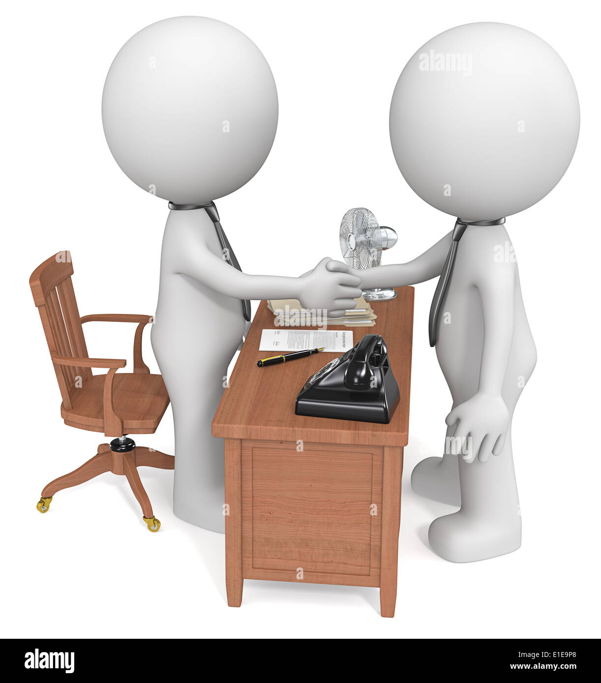 Dudes shaking hands at office desk. Noir style Stock Photo - Alamy