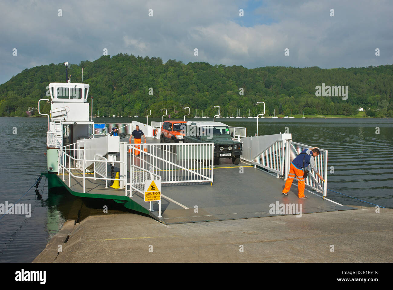 Mallard, the ferry that crosses Lake Windermere, Lake District National ...