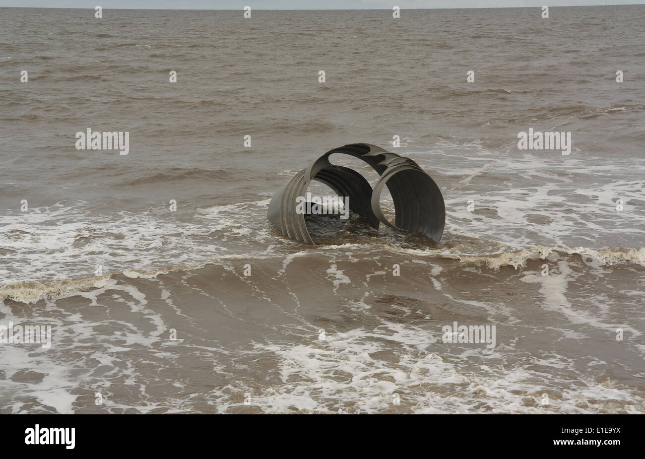 View from the promenade moderate sea waves rolling through Mary's Shell ...