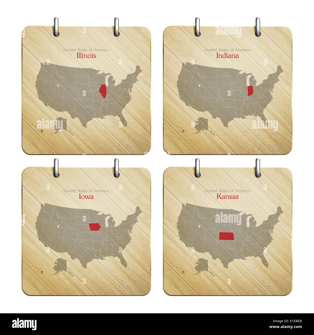 United States of America map on application buttons Stock Photo - Alamy