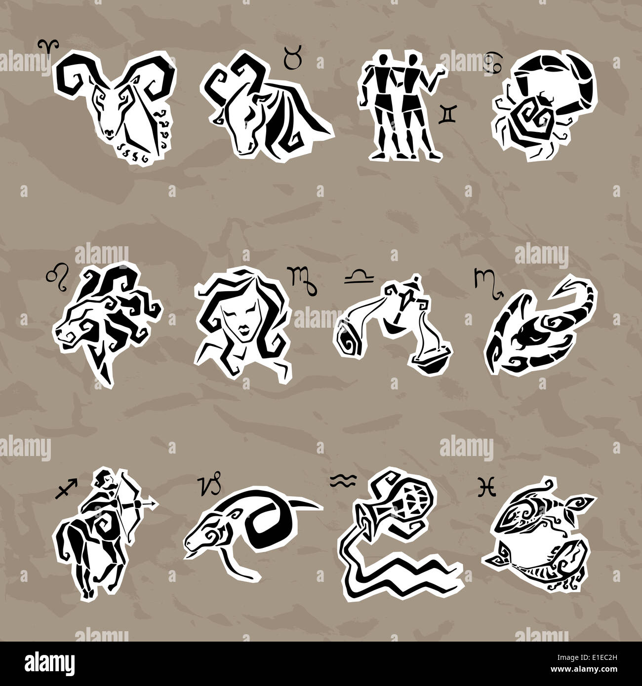 Horoscope. Zodiac set Stock Photo - Alamy