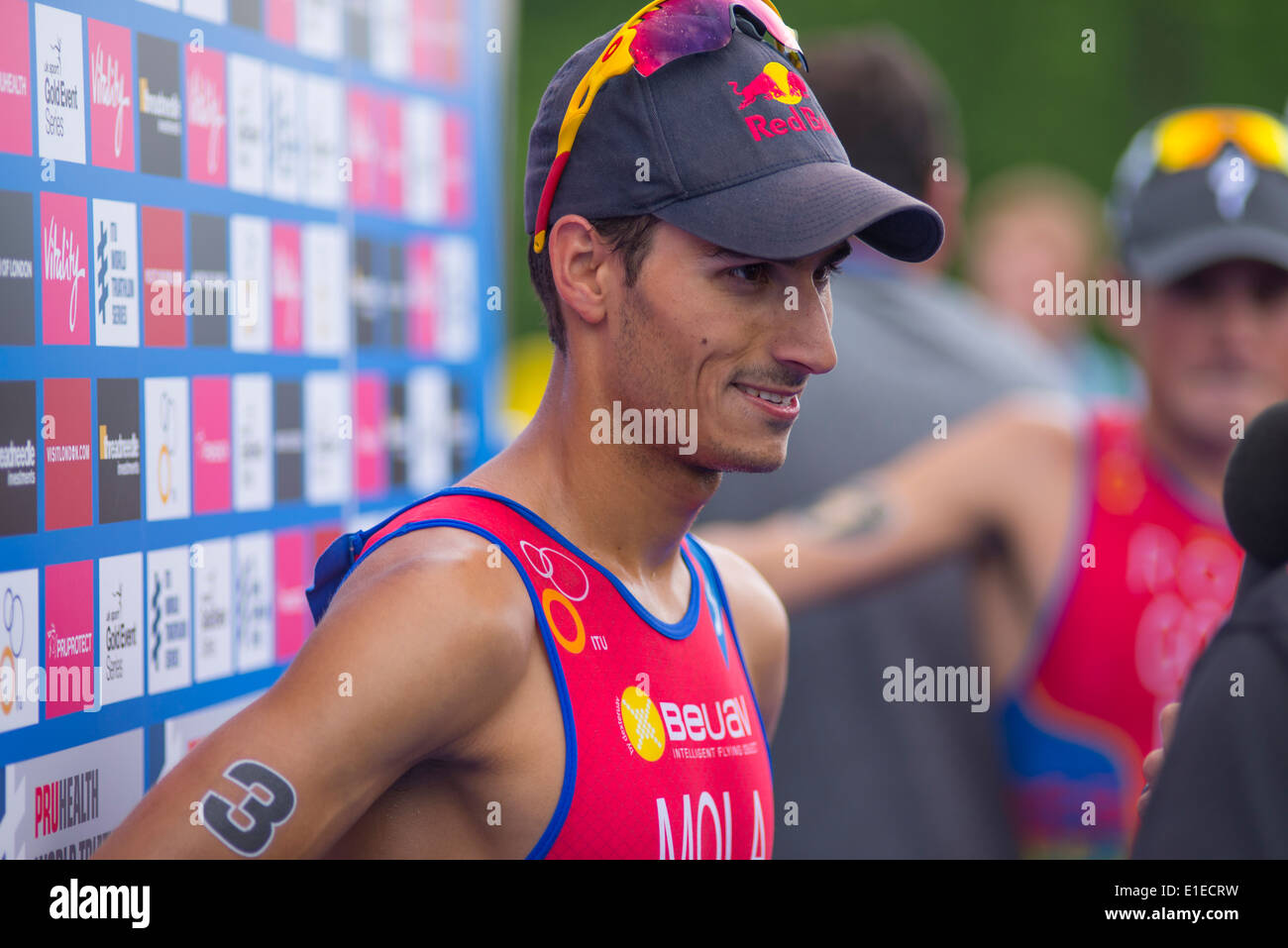 Mario Mola (ESP), winner of the Elite Mens Triathlon at the PruHealth ...