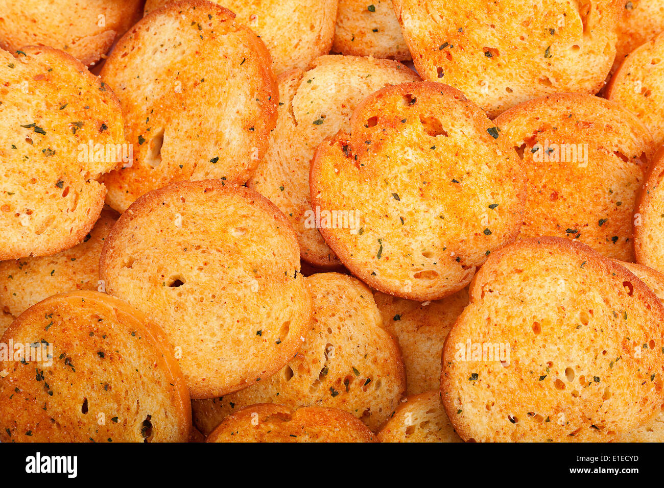 Baked bread circles closeup background Stock Photo - Alamy