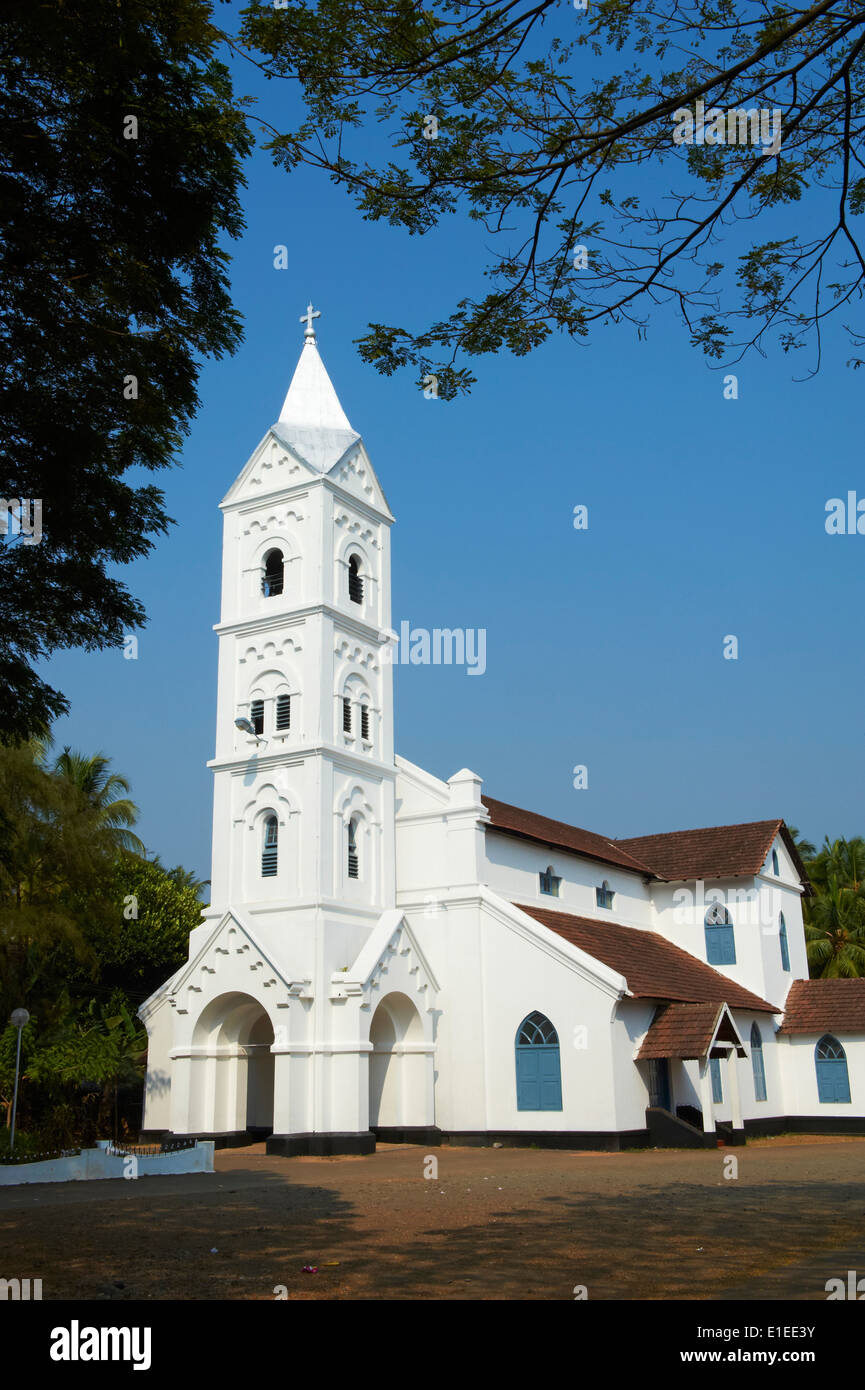 India, Kerala state, Calicut or kozhikode, South India church from 1842 ...