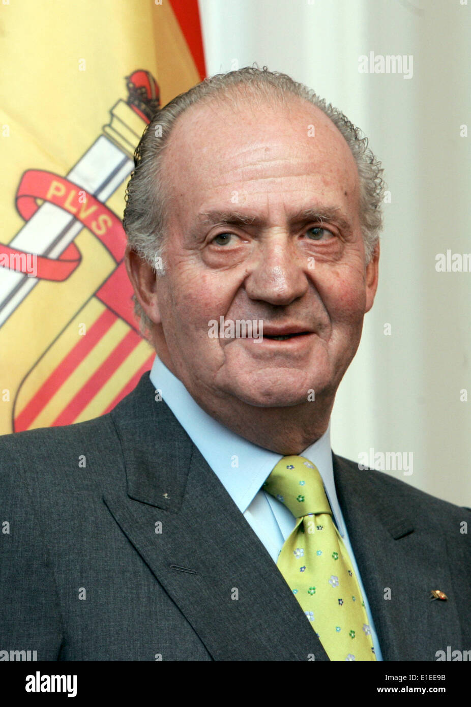 Juan Carlos I, King of Spain pictured at Bellevue Palace in Berlin ...