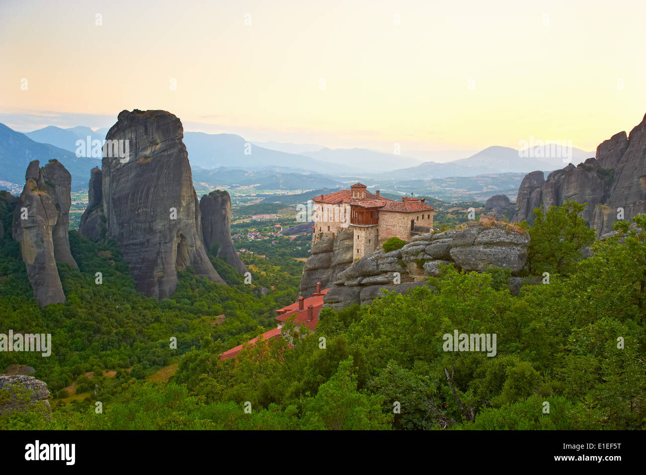 Greece, Thessaly, Meteora, Unesco World Hertitage, Roussanou Monastery ...