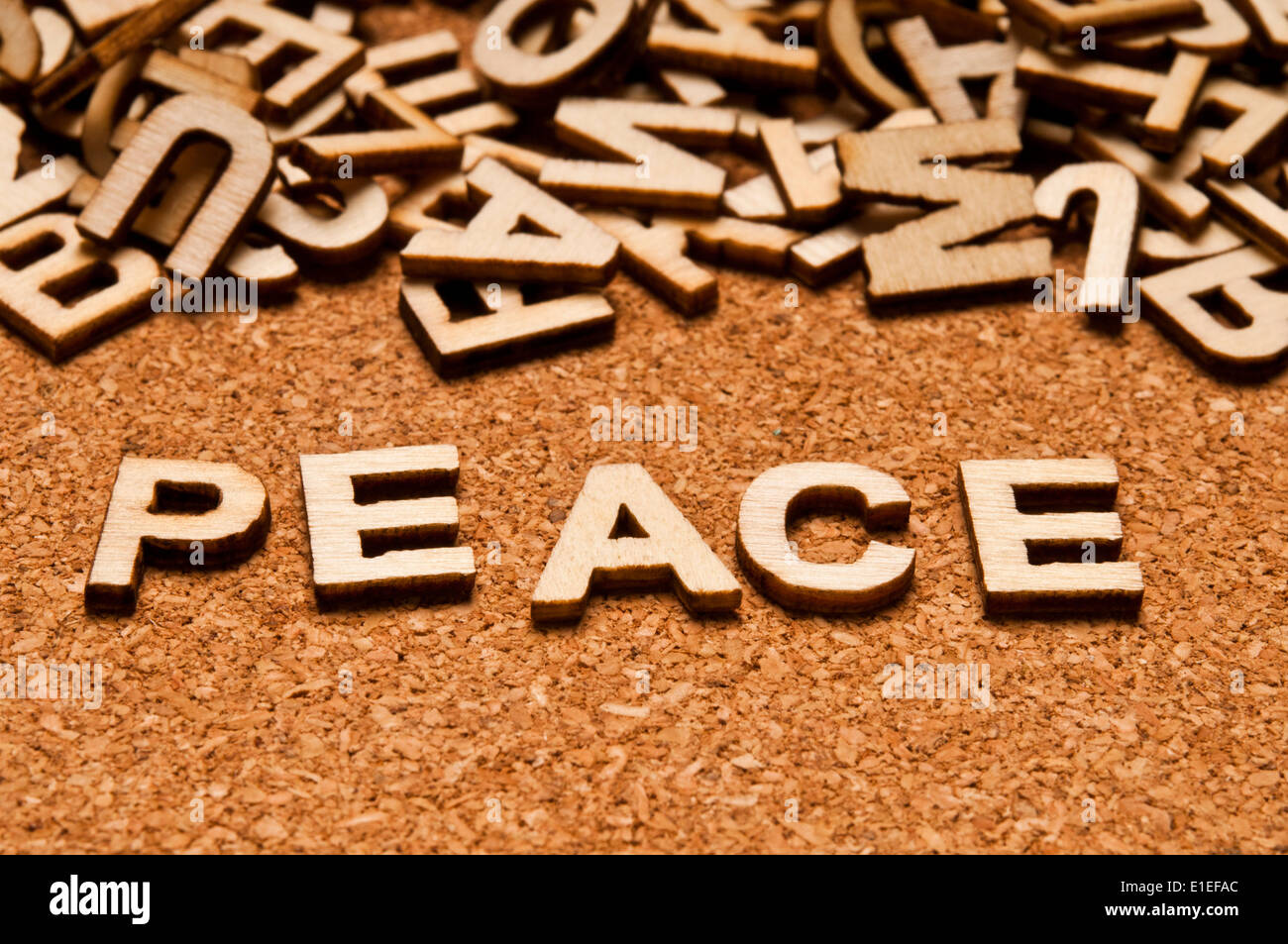 word PEACE written in wooden letters Stock Photo - Alamy