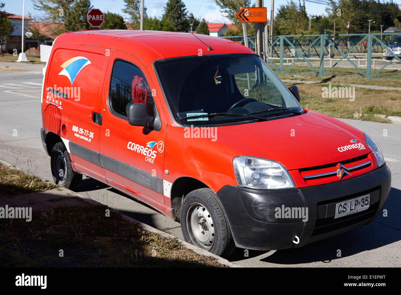 correos chile chilean post delivery van Punta Arenas Chile Stock Photo ...
