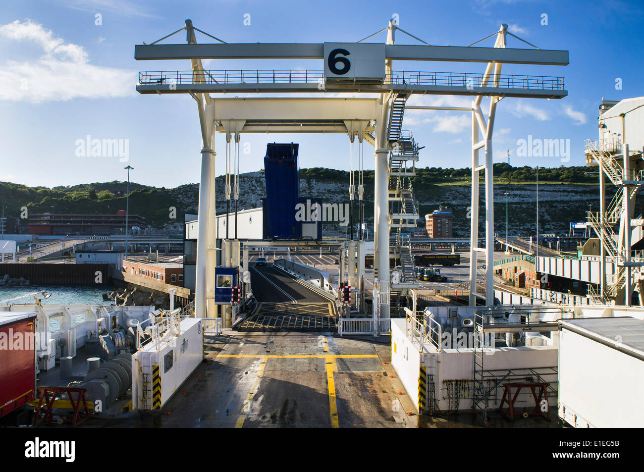 Dover, port, ferry, ferryboat, ship DFDS SEAWAYS, Great Britain, United ...