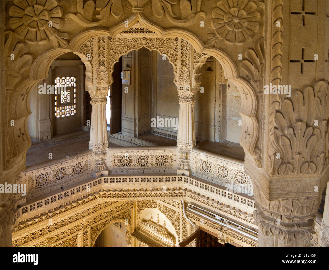 India, Rajasthan, Jaisalmer, Thar desert, Amar Sagar Jain temple ...