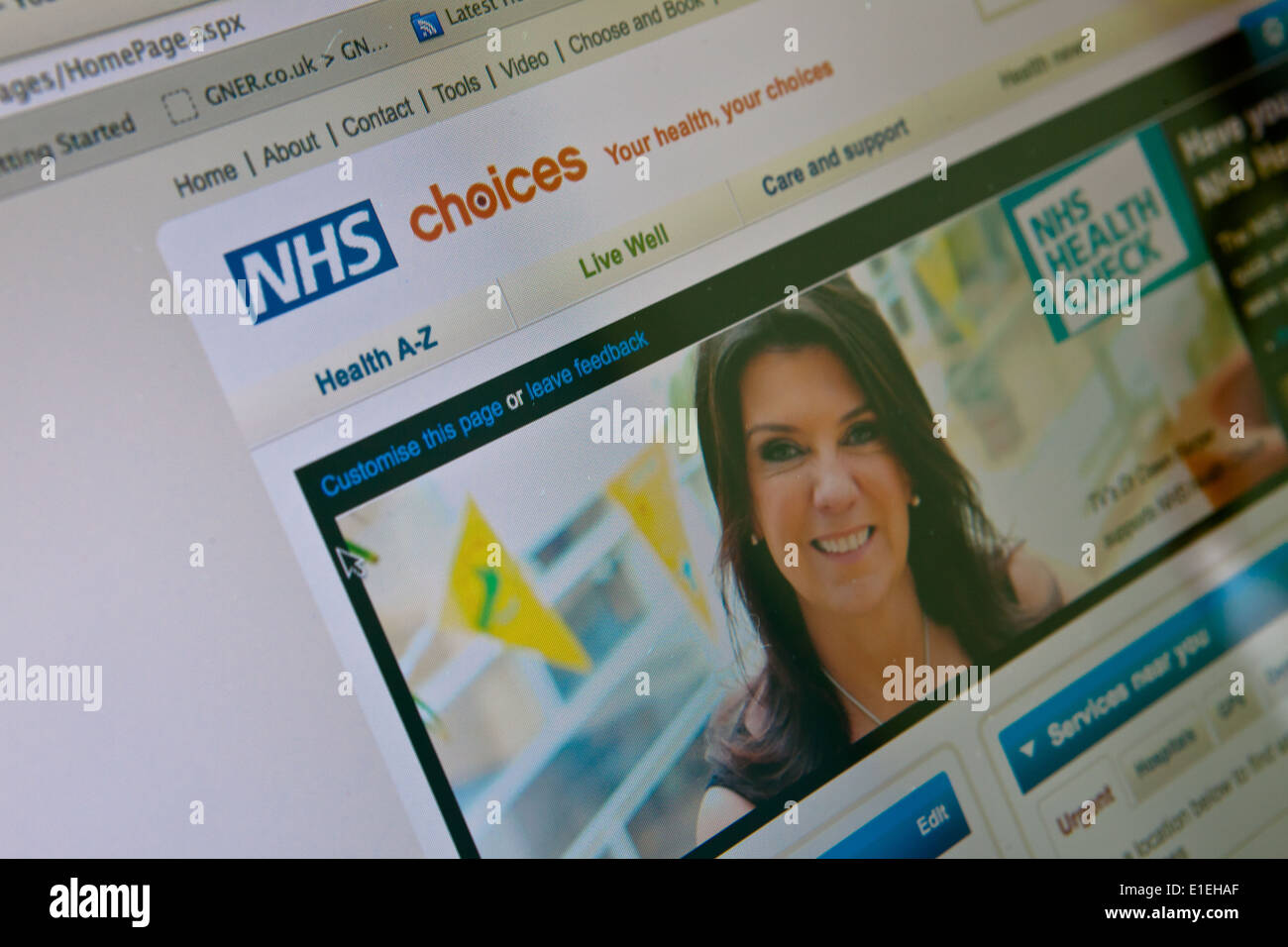 Laptop screen screen showing website hi-res stock photography and ...