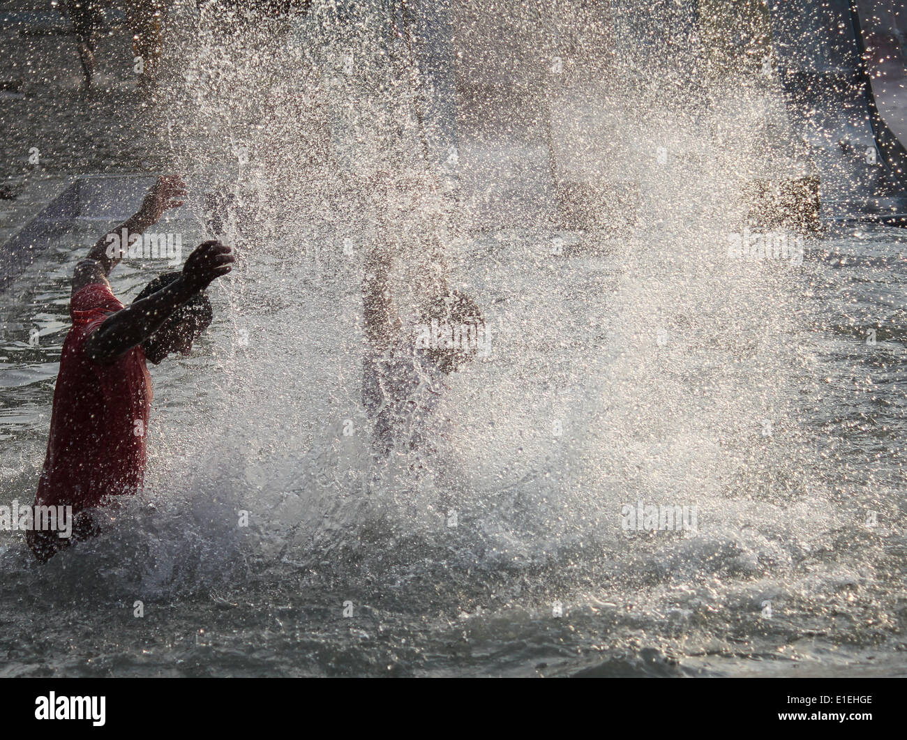Lahore, Pakistan. 01st June, 2014. Pakistani youngster jumping and ...