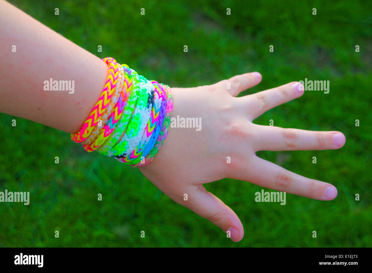 Girls Hand With Bands