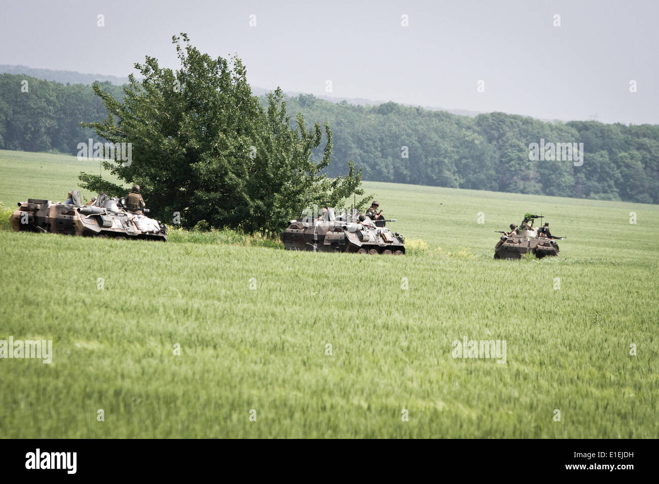Military APC's on patrol. The pro-Russian insurgents have waged ...