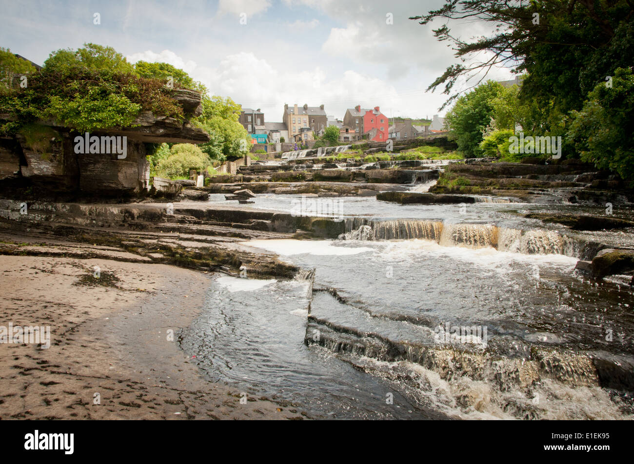 Waterfalls at Ennistymon Village in County Clare Stock Photo - Alamy