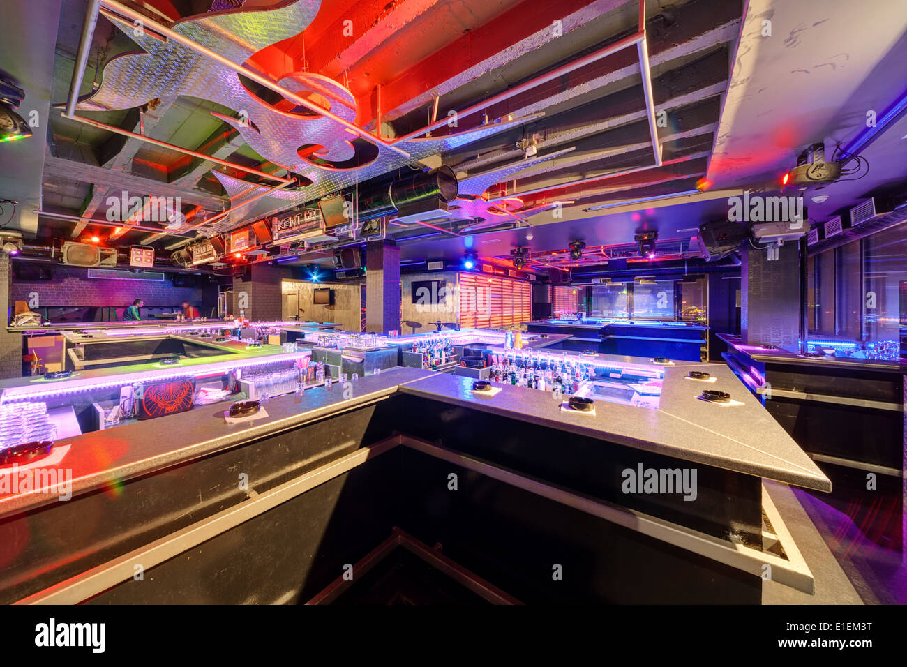 interior of night club with vivid colors Stock Photo - Alamy
